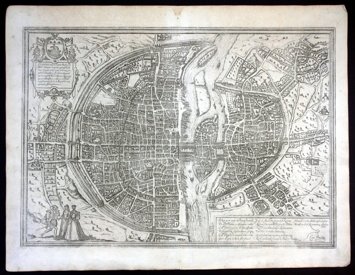 Rare 18th century map of Paris – Antiquariat | Steffen Völkel GmbH